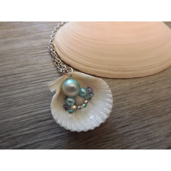 Handmade | Jewelry | Princess Mermaid Pastel Jeweled Necklace | Poshmark
